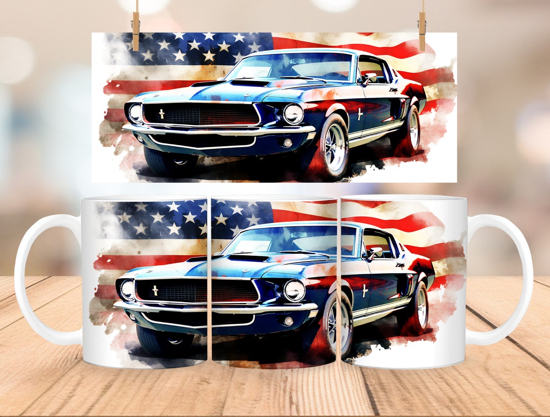 Classic Muscle Car Mug Sublimation Template Design PNG Classic Car 11oz ...