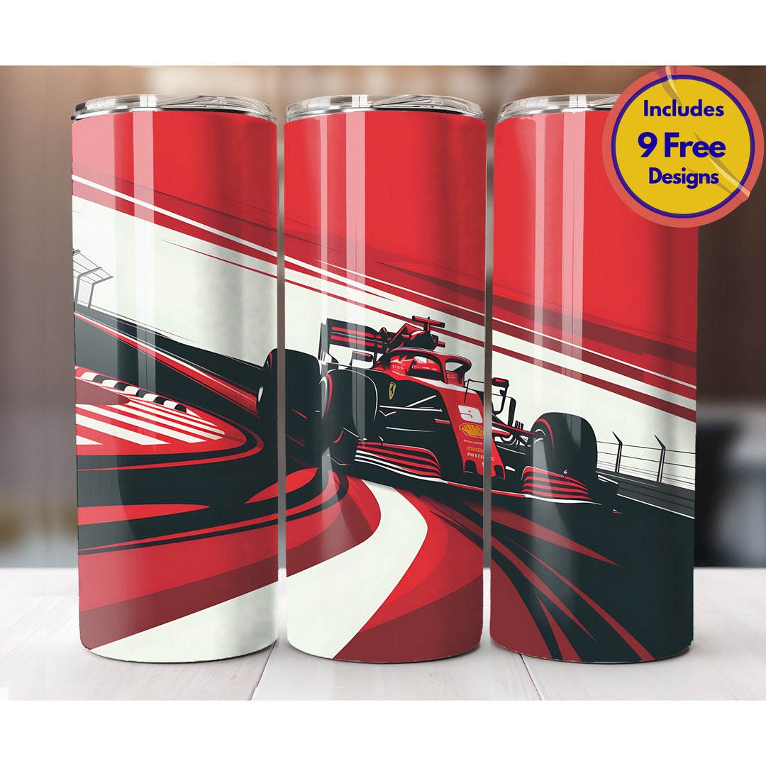 Ferrari Motorsport Racing 20 Oz Tumbler Sublimation Design PNG Formula ...