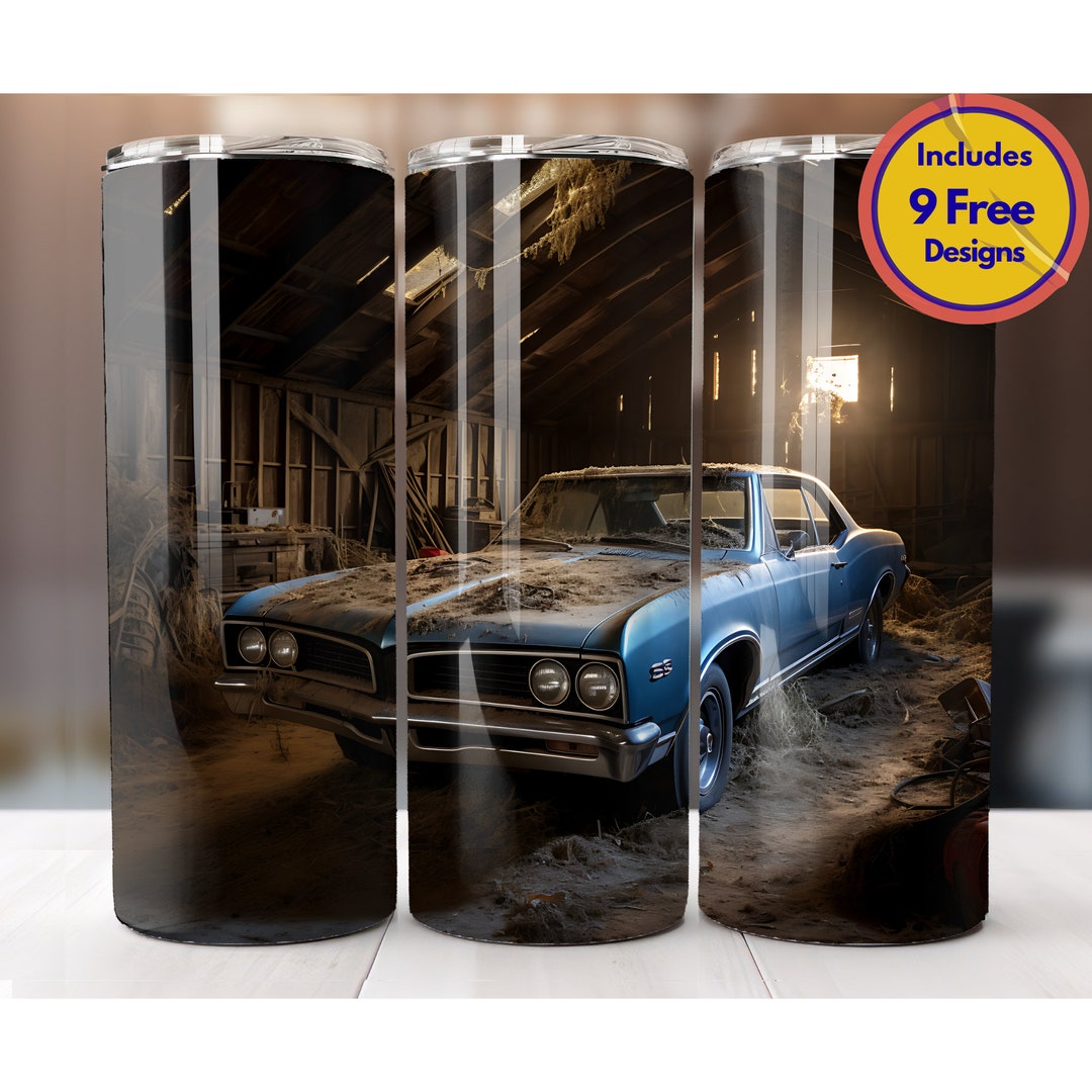 Rustic Pontiac Muscle Car 20 Oz Tumbler Sublimation Design Car Tumbler ...