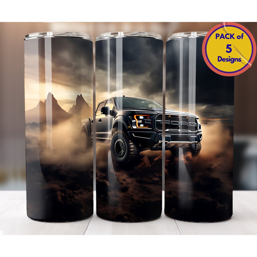 Ford F-150 Raptor Truck Smoking 20 Oz Tumbler Sublimation Design Truck ...