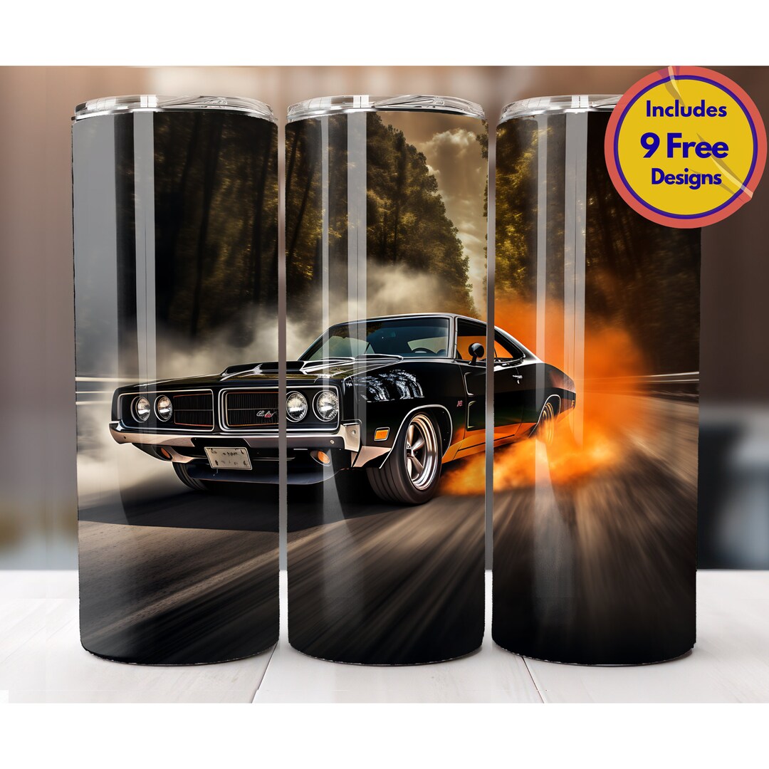 Classic Dodge Charger Muscle Car 20 Oz Tumbler Sublimation Design Car ...
