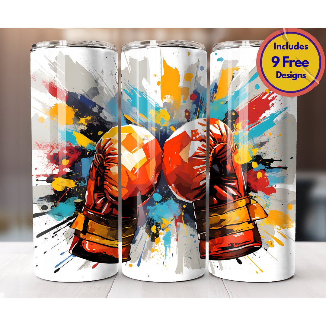 Boxing Pop Art Graffiti 20 Oz Skinny Tumbler Sublimation Design PNG ...