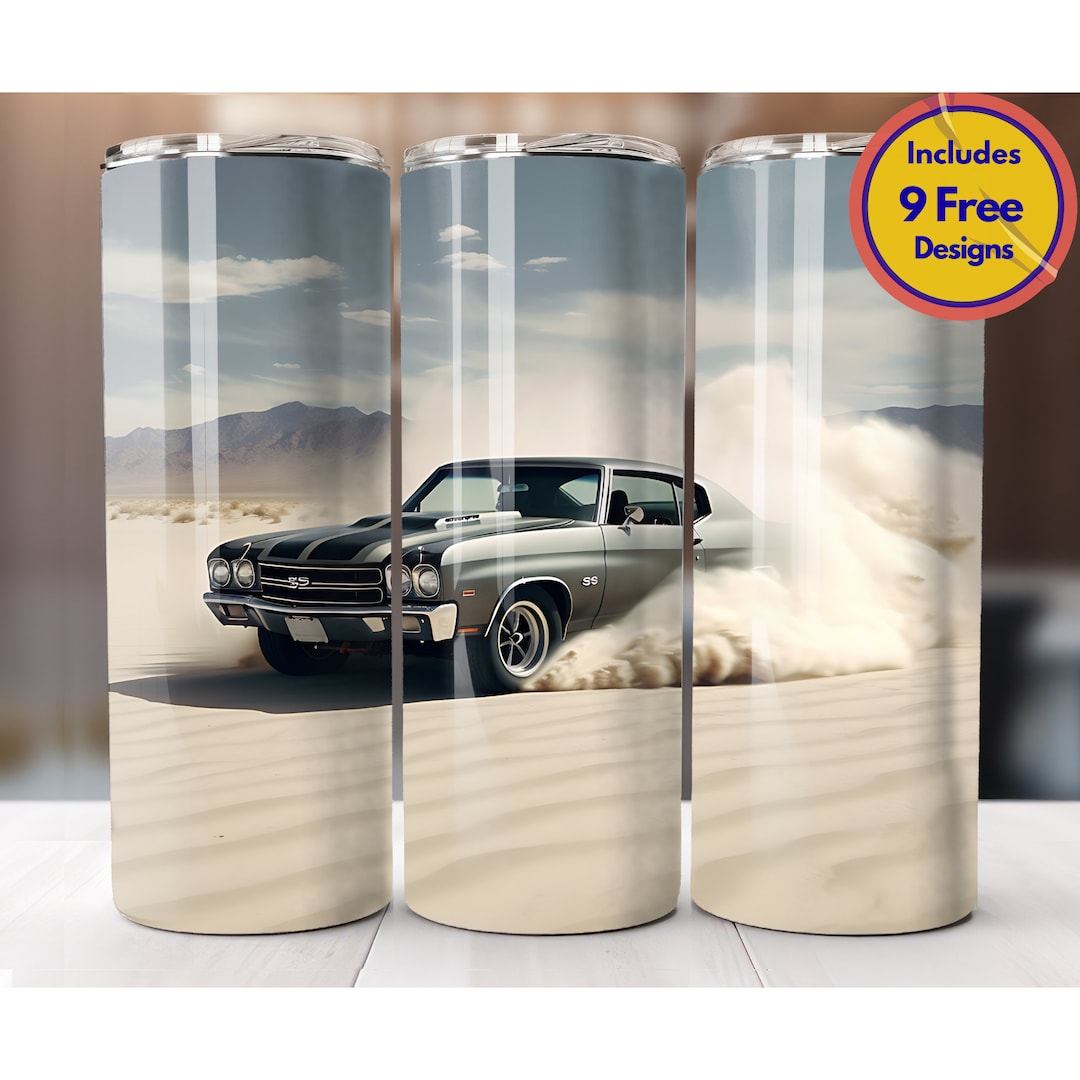 Classic Chevy Chevelle Drifting 20 Oz Tumbler Sublimation Design Car ...