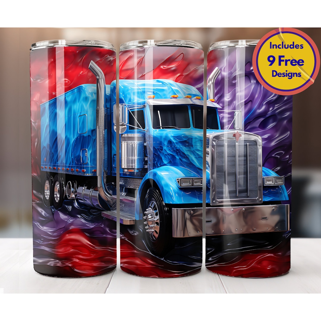 Semi Truck 20oz Tumbler Sublimation Design Diesel Trucker - Etsy