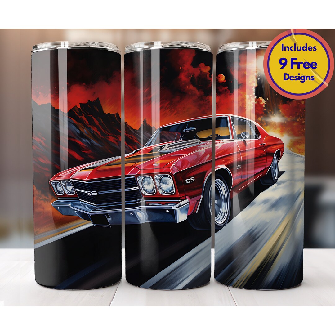 Classic Chevy Chevelle Speeding 20 Oz Tumbler Sublimation Design Car ...