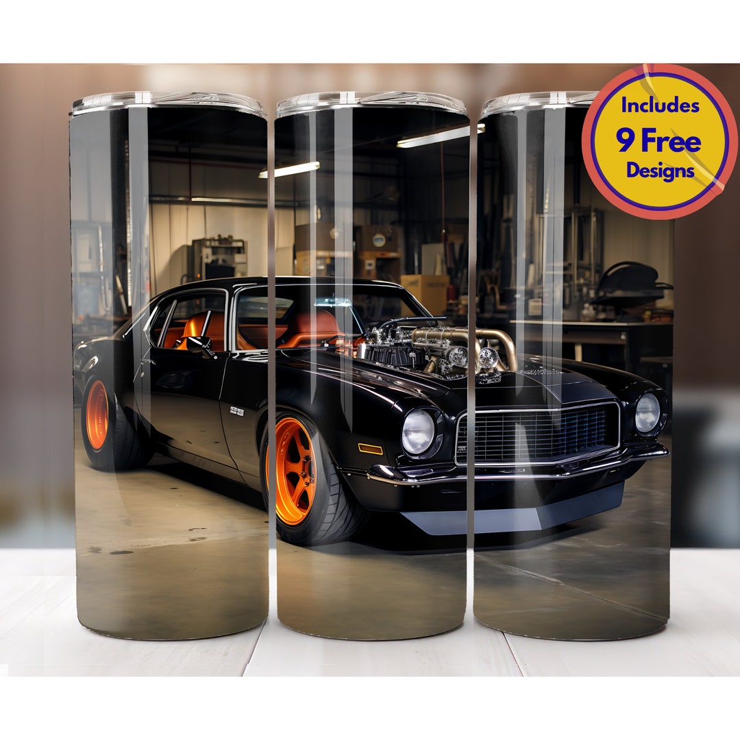 Classic Chevy Camaro Drag Car 20 Oz Tumbler Sublimation Design Car ...