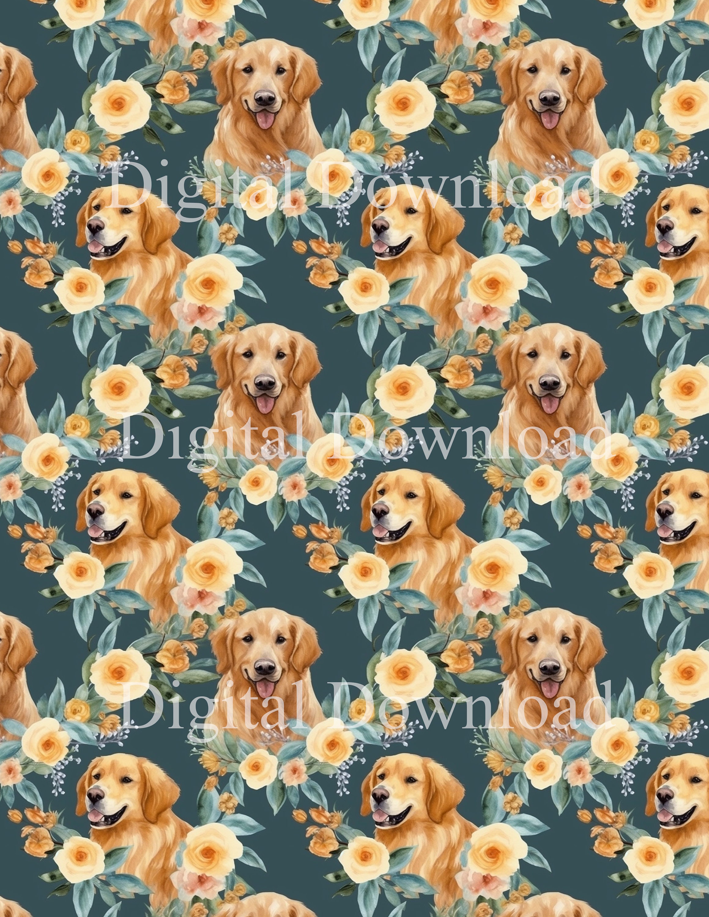 Instant Download Golden Retriever Pattern, Pattern for Dog Lovers, Gift ...
