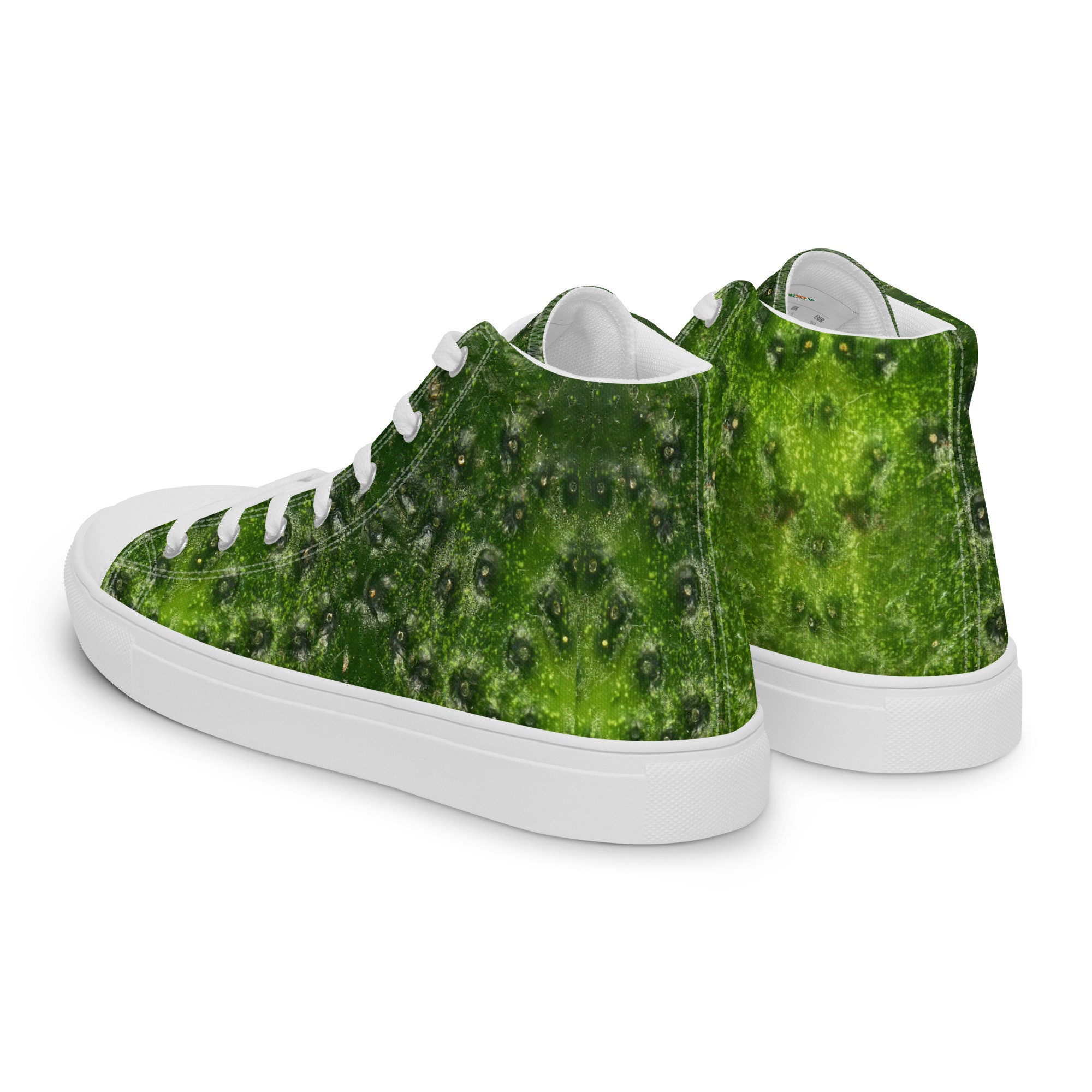 Women's High Top Pickle Canvas Shoes, Pickle Hightop Sneakers, Pickle ...