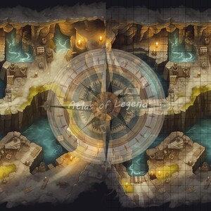 Dnd Underground Caverns Maps Bundle, 9 D&D Battlemaps, Dungeons and ...