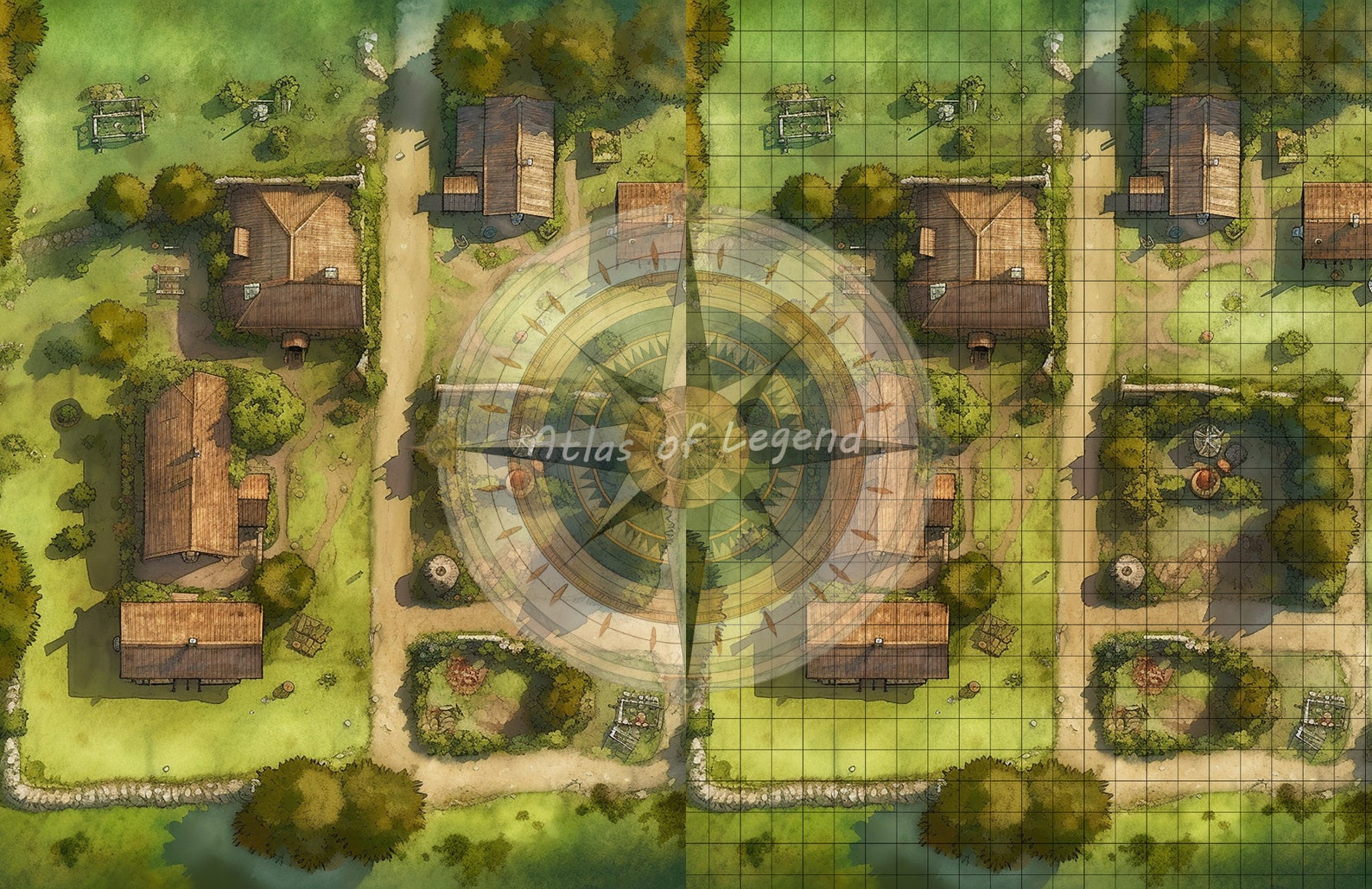 Dnd Farms and Plains Settlements Bundle 8 D&D Battlemaps, Dungeons and ...