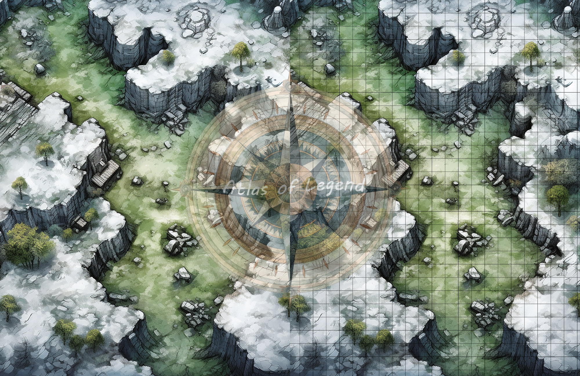 Dnd Arctic Battlemaps Bundle, 12 D&D Battlemaps, Dungeons and Dragons Battle Maps, Roll20 ...