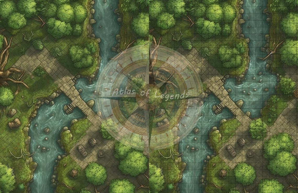 Dnd Jungle Battle Maps V1 Bundle, 15 D&D Battlemaps, Dungeons and ...