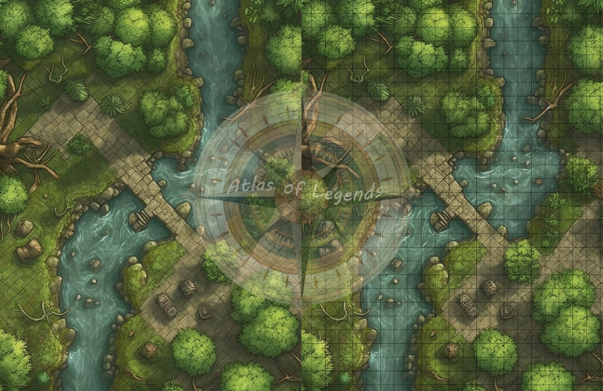 Dnd Jungle Battle Maps V1 Bundle, 15 D&D Battlemaps, Dungeons and ...