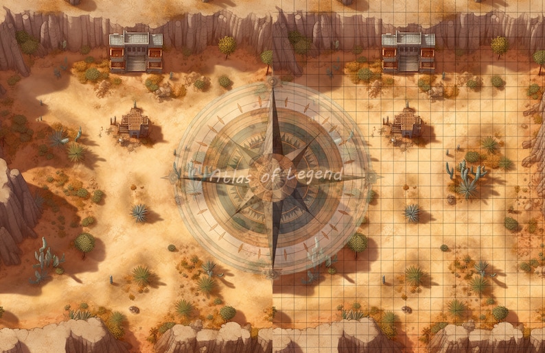 Dnd Desert Battlemaps V1 Bundle, 6 D&D Battlemaps, Dungeons and Dragons ...