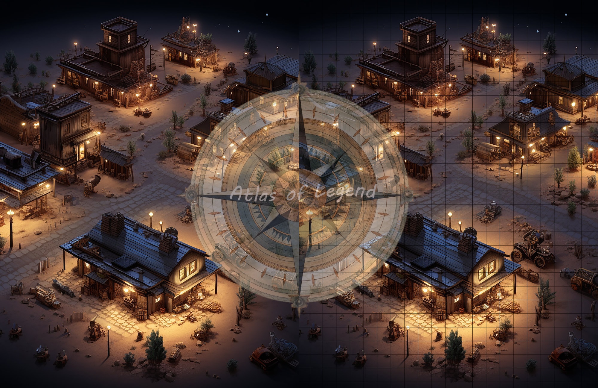 Dnd Wild West Settlements Bundle, 8 D&D Battlemaps, Dungeons and ...