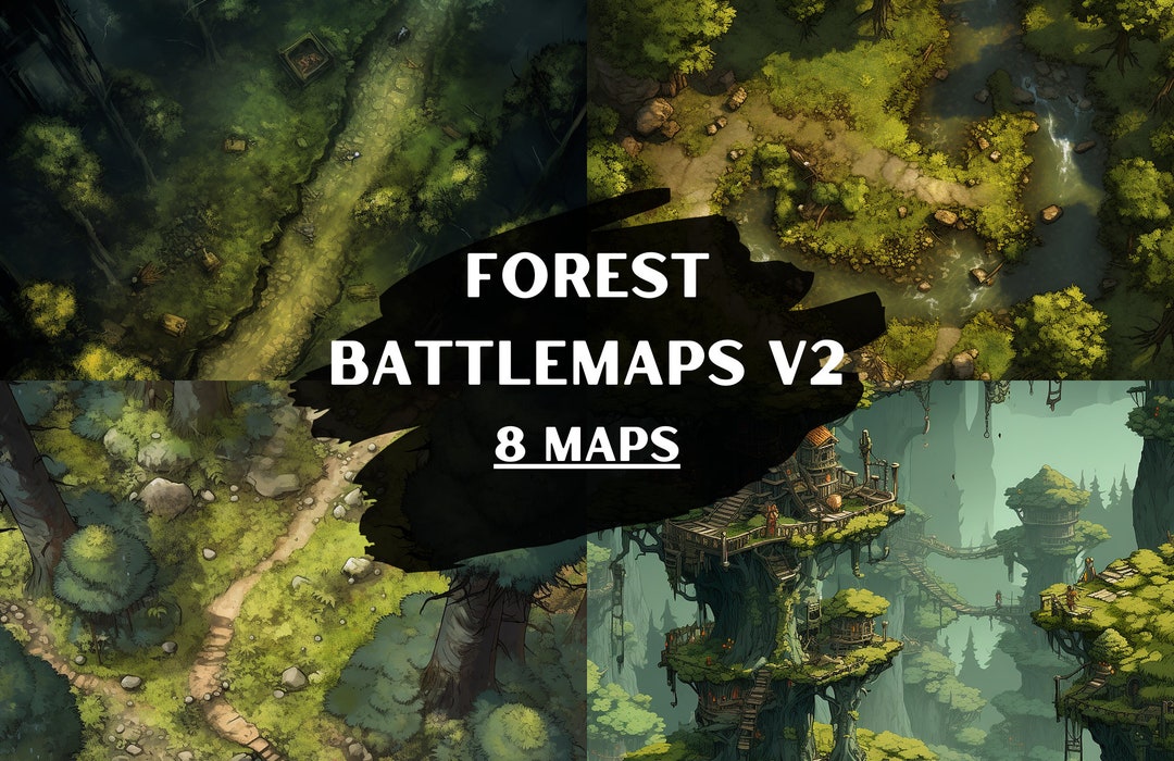 Paquete DnD Forest Battlemaps v1, 8 mapas de batalla D&D, mapas de ...