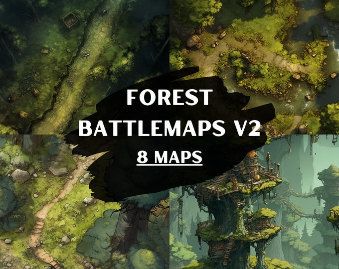 10 Gridless Forest Shrine Battle Maps | VTT Pack for Dnd, Pathfinder ...