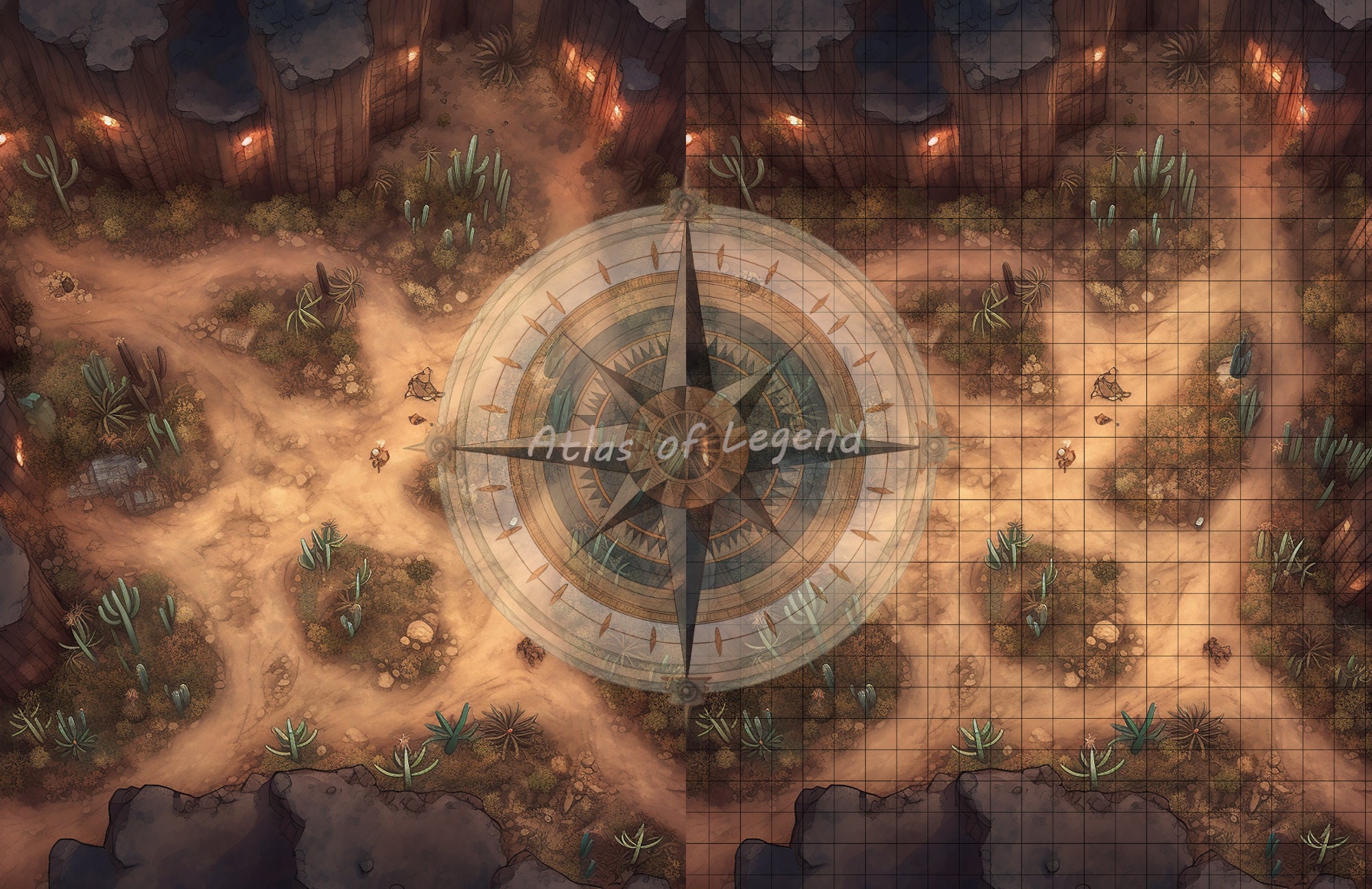 Dnd Desert Battlemaps V2 Bundle, 6 D&D Battlemaps, Dungeons and Dragons ...