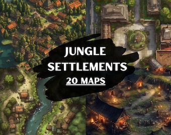 Dnd Jungle Battle Maps V1 Bundle, 15 D&D Battlemaps, Dungeons and ...