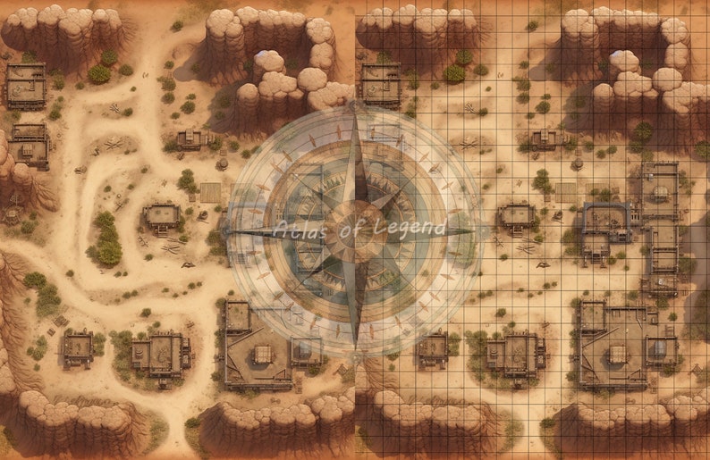 Dnd Desert Battlemaps V2 Bundle, 6 D&D Battlemaps, Dungeons and Dragons ...