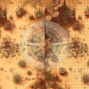 Dnd Desert Battlemaps V2 Bundle, 6 D&D Battlemaps, Dungeons and Dragons ...