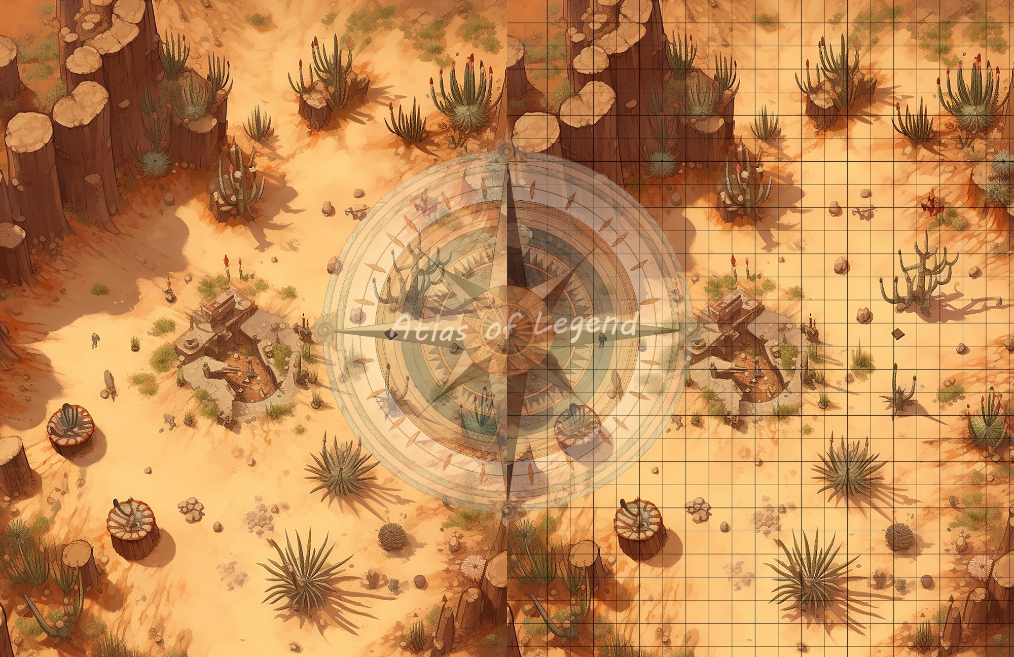 Dnd Desert Battlemaps V2 Bundle, 6 D&D Battlemaps, Dungeons and Dragons ...