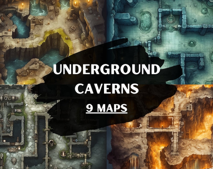 10 Gridless Underground Boss Battle Maps | VTT Pack for Dnd, Pathfinder ...