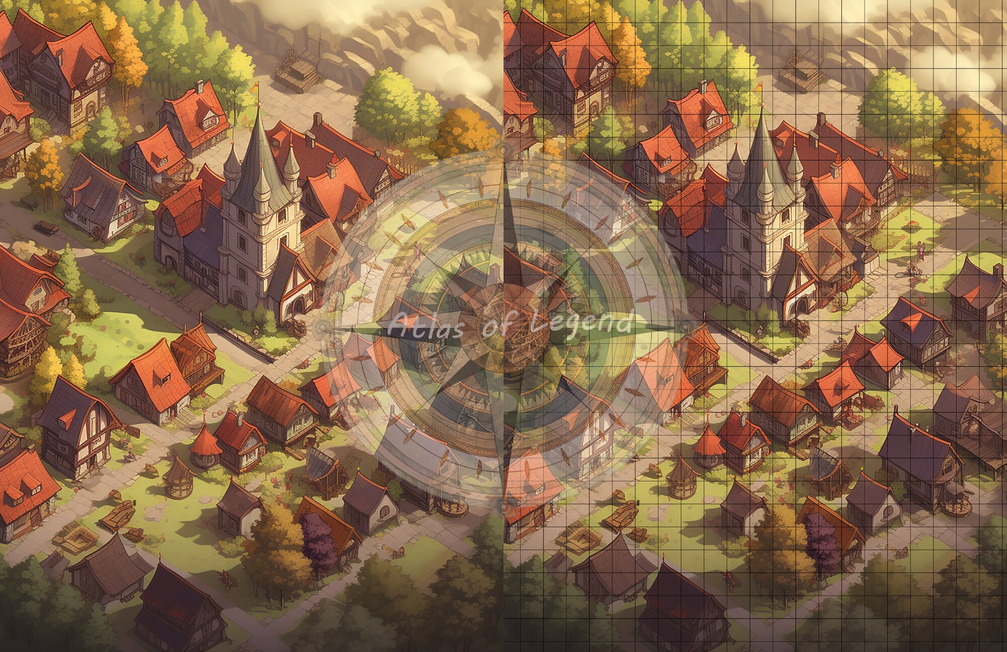 Dnd Villages, Towns and Cities V1, 10 D&D Battlemaps, Dungeons and ...