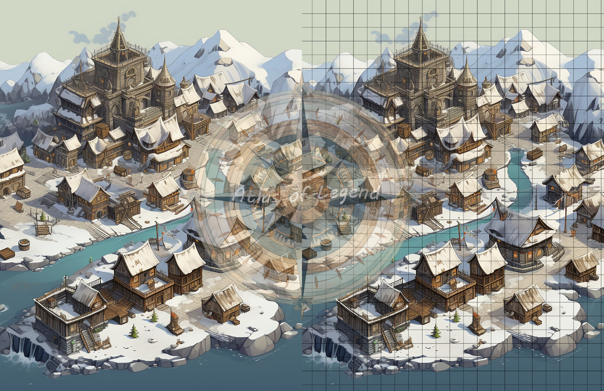 Dnd Villages, Towns and Cities V1, 10 D&D Battlemaps, Dungeons and ...