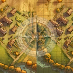 Dnd Farms and Plains Settlements Bundle 8 D&D Battlemaps, Dungeons and ...