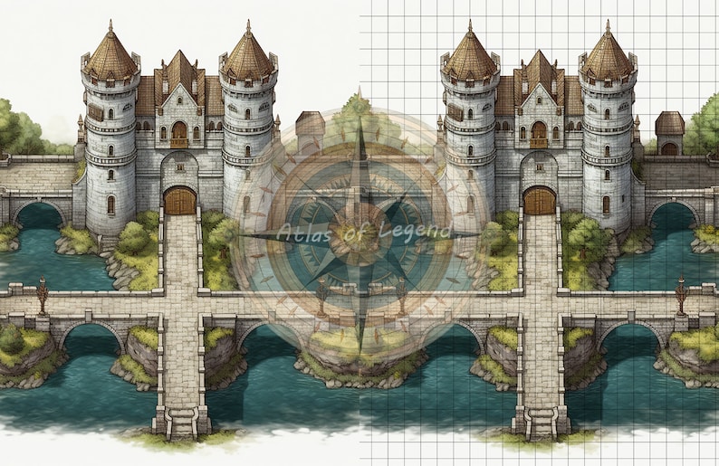 Dnd Castle Exteriors 8 D&D Battlemaps Dungeons and Dragons - Etsy