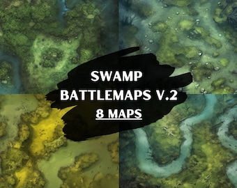 Dnd Swamp Battle Map Bundle, 5 D&D Digital Battlemaps, Dungeons and ...