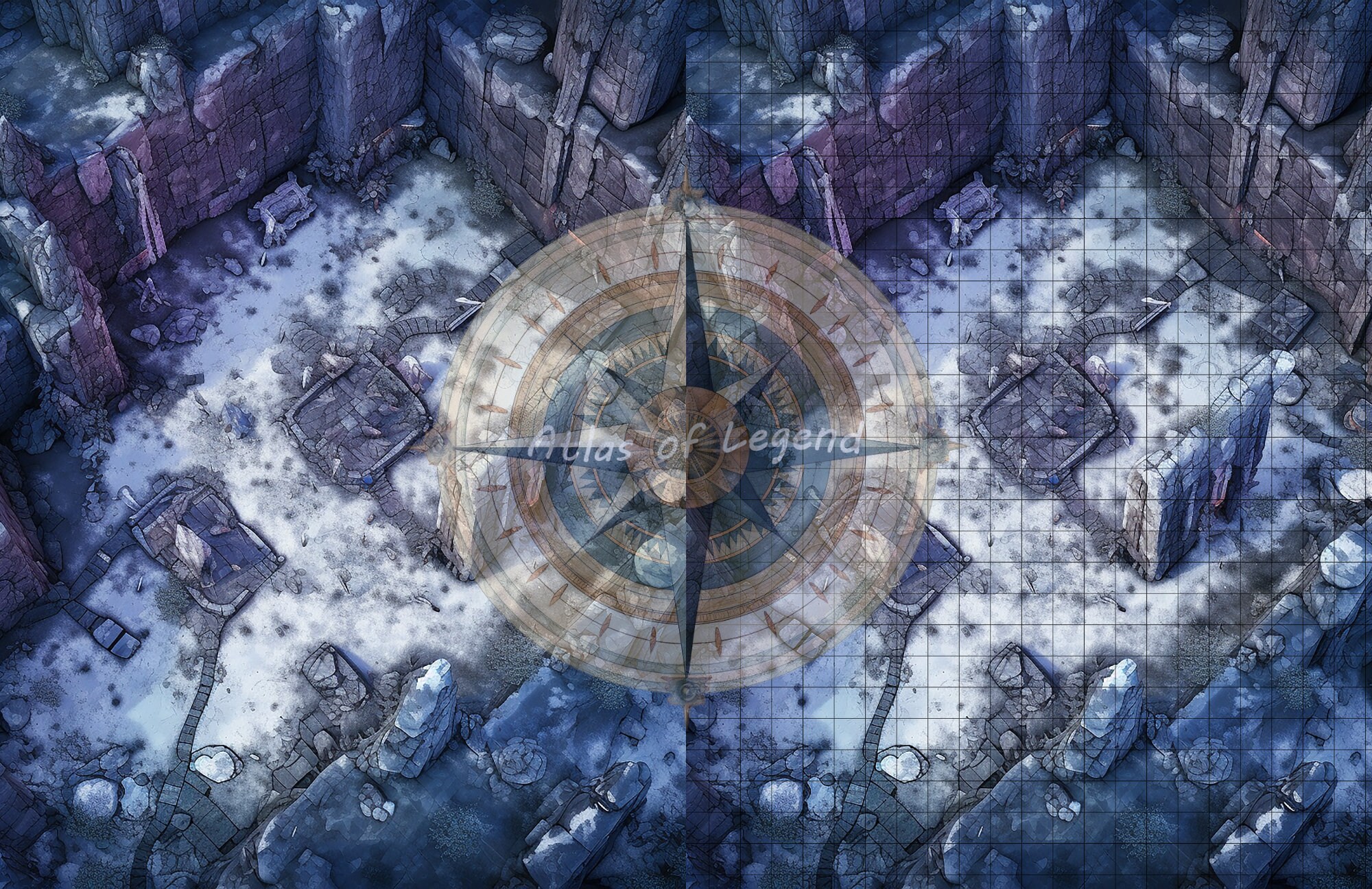 Dnd Tundra Ruins Battle Maps Bundle 10 D&D Battlemaps - Etsy UK