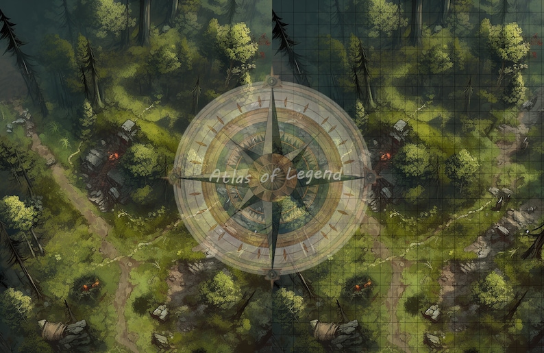 Dnd Forest Battlemaps V1 Bundle, 8 D&D Battlemaps, Dungeons and Dragons ...
