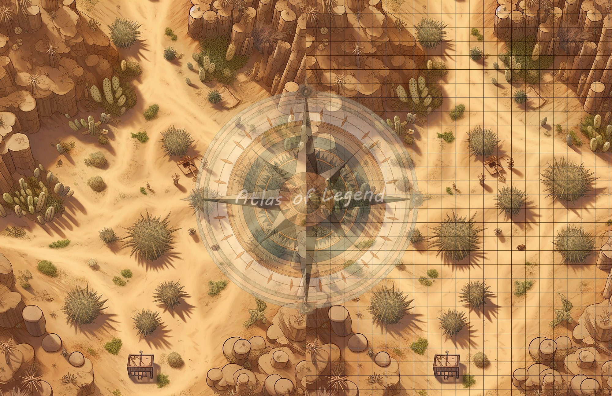 Dnd Desert Battlemaps V1 Bundle, 6 D&D Battlemaps, Dungeons and Dragons ...