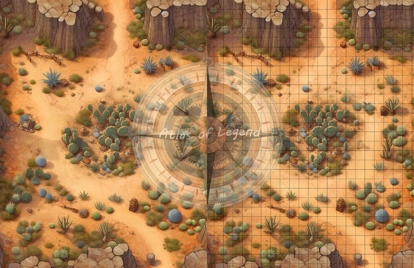 Dnd Desert Battlemaps V2 Bundle, 6 D&D Battlemaps, Dungeons and Dragons ...