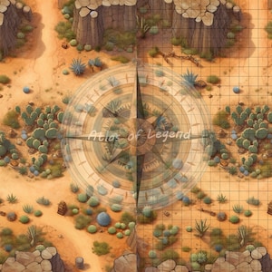 Dnd Desert Battlemaps V2 Bundle, 6 D&D Battlemaps, Dungeons and Dragons ...