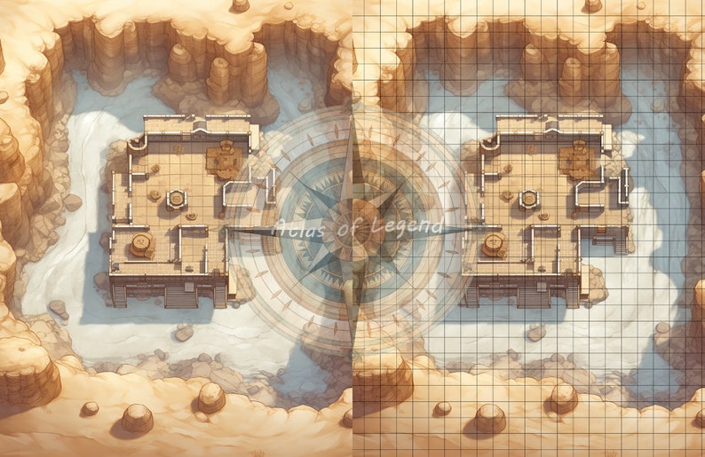 Dnd Desert Battlemaps V1 Bundle, 6 D&D Battlemaps, Dungeons and Dragons ...