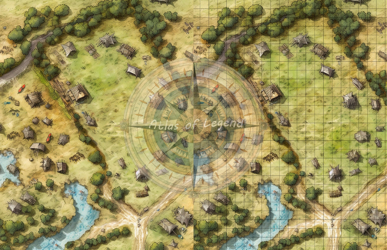 Dnd Farms and Plains Settlements Bundle 8 D&D Battlemaps, Dungeons and ...