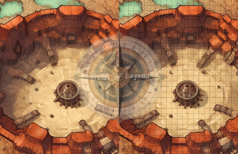 Dnd Stadiums and Arenas Maps Bundle, 10 D&D Battlemaps, Dungeons and ...