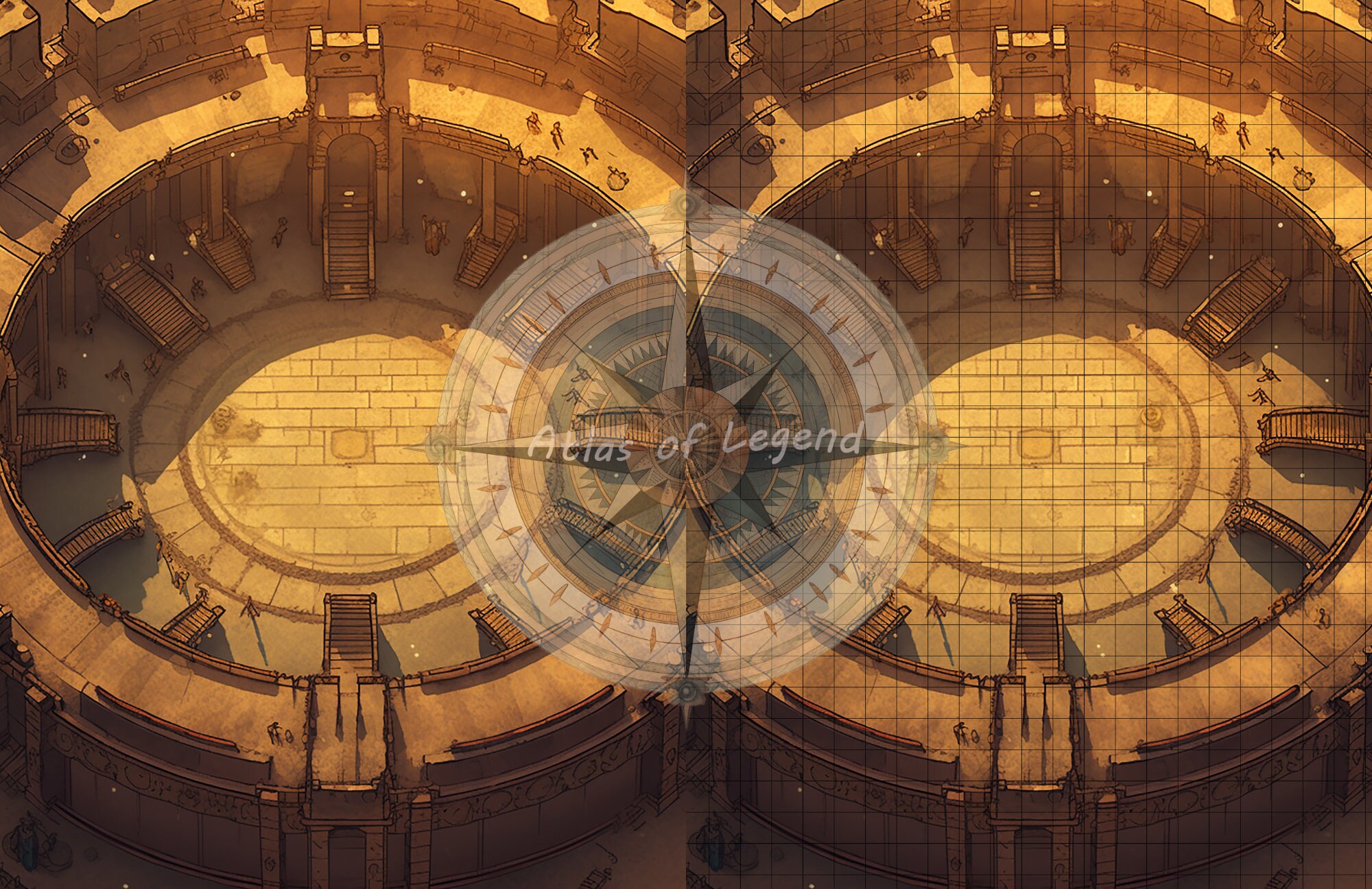 Dnd Stadiums and Arenas Maps Bundle, 10 D&D Battlemaps, Dungeons and ...