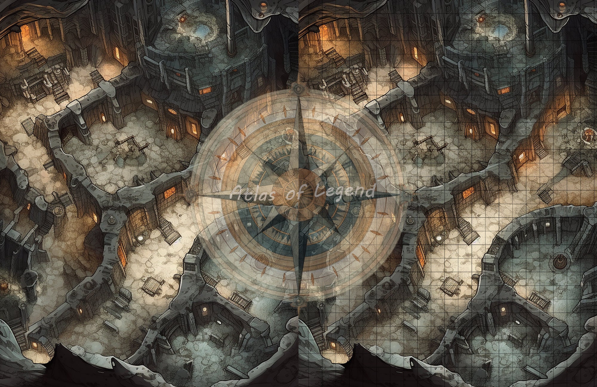 Dnd Underground Caverns Maps Bundle, 9 D&D Battlemaps, Dungeons and ...