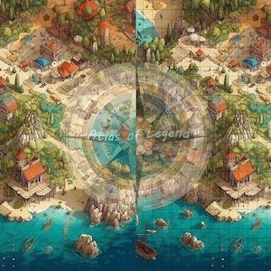 Dnd Coastal Towns and Villages Maps Bundle, 10 D&D Battlemaps, Dungeons ...