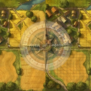 Dnd Farms and Plains Settlements Bundle 8 D&D Battlemaps, Dungeons and ...
