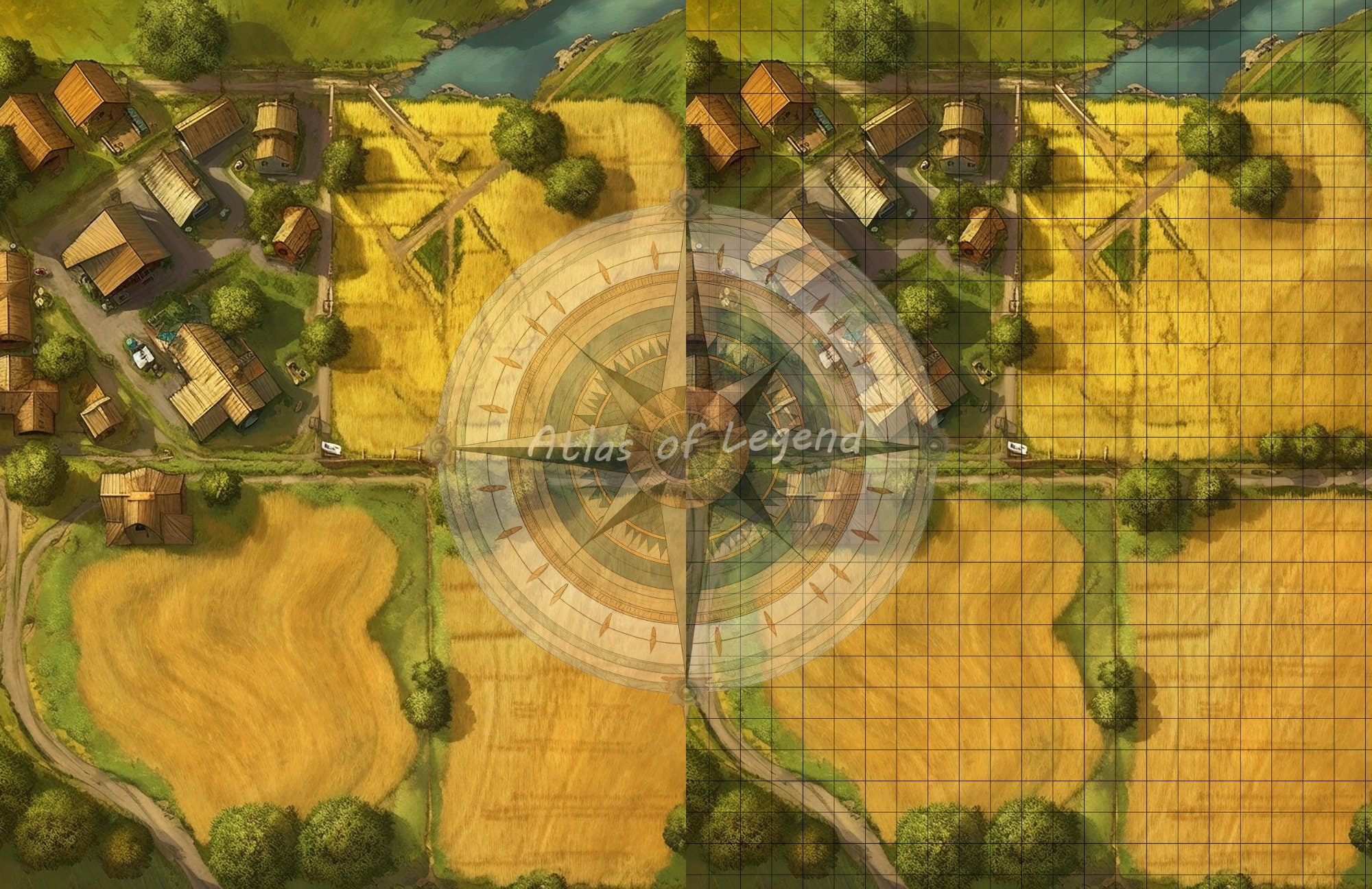 Dnd Farms and Plains Settlements Bundle 8 D&D Battlemaps, Dungeons and ...