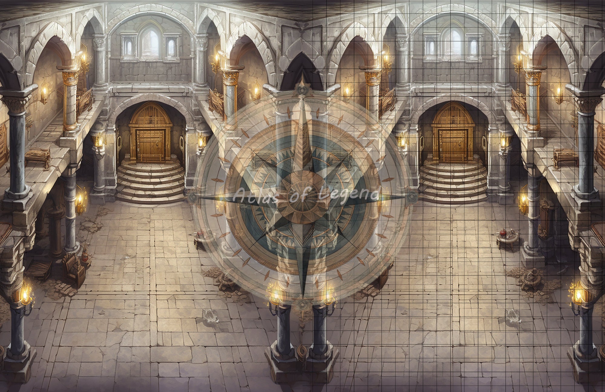 Dnd Castle Interiors Bundle, 12 D&D Battlemaps, Dungeons and Dragons ...