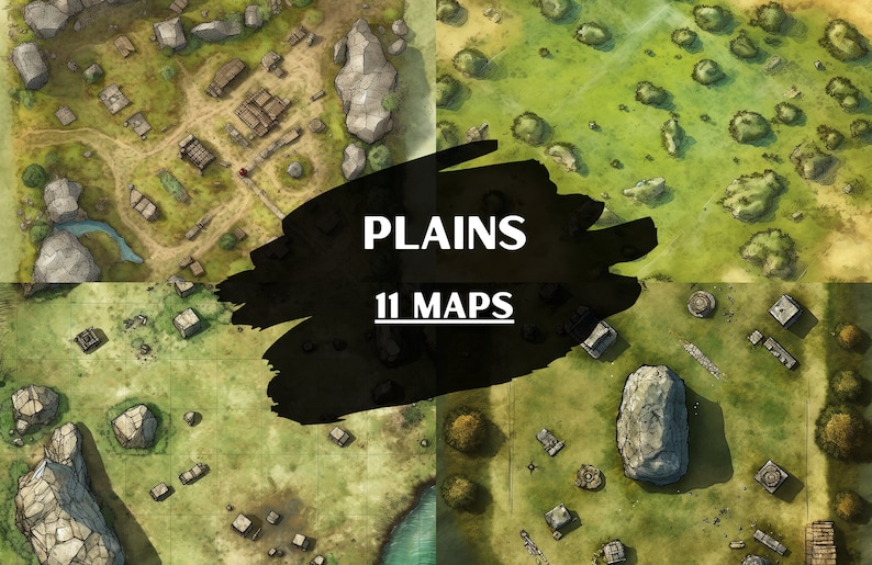 Dnd Plains Bundle, 11 D&D Battlemaps, Dungeons and Dragons Battle Maps ...
