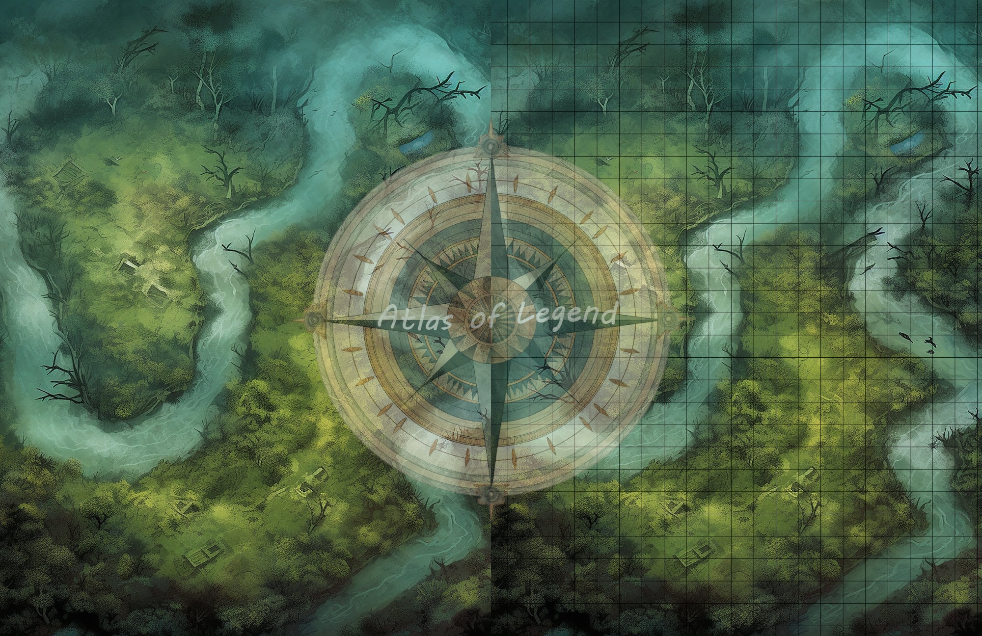 Dnd Swamp Battle Maps V2 Bundle, 8 D&D Battlemaps, Dungeons and Dragons ...