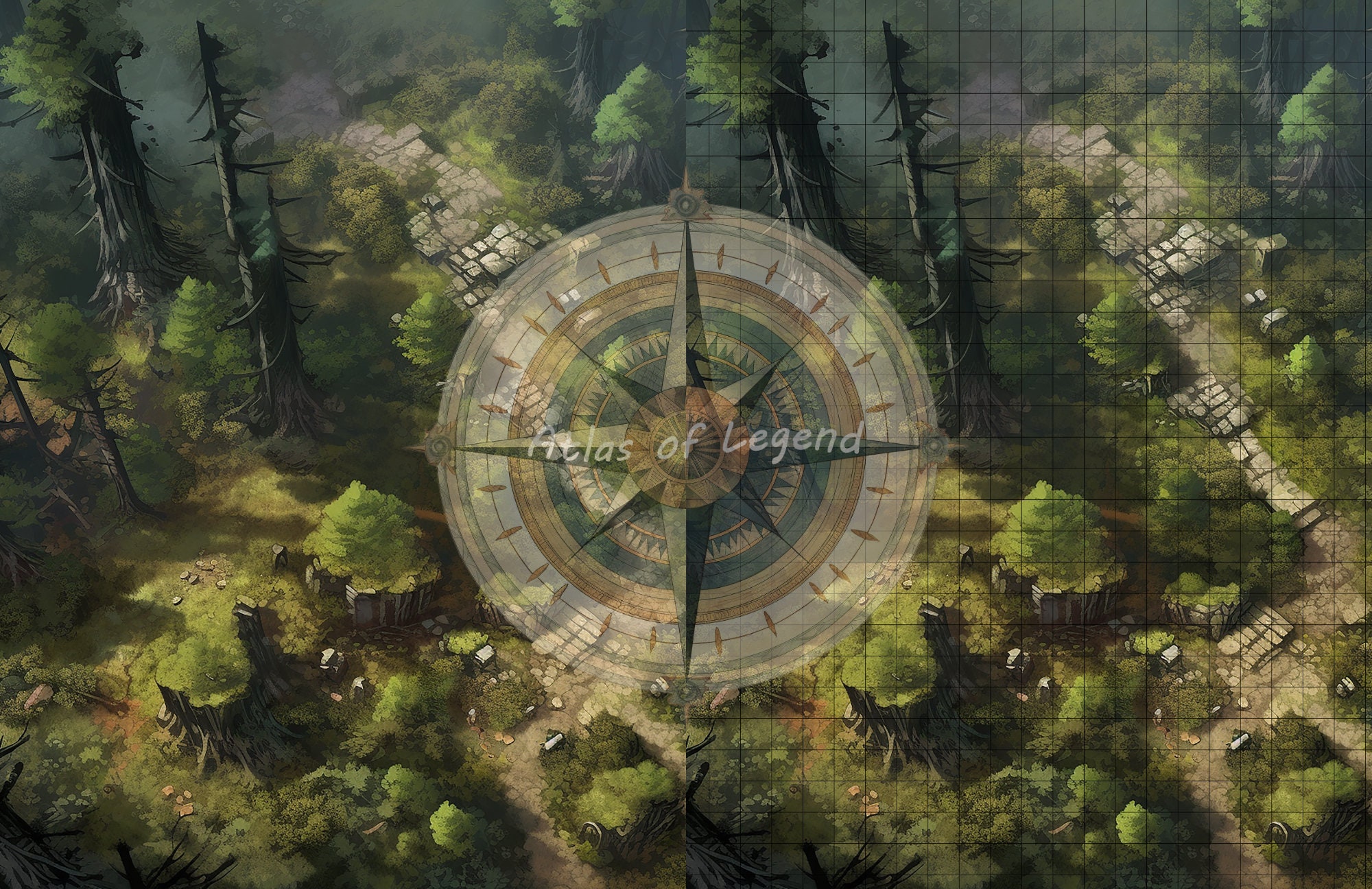 Dnd Forest Battlemaps V1 Bundle, 8 D&D Battlemaps, Dungeons and Dragons ...