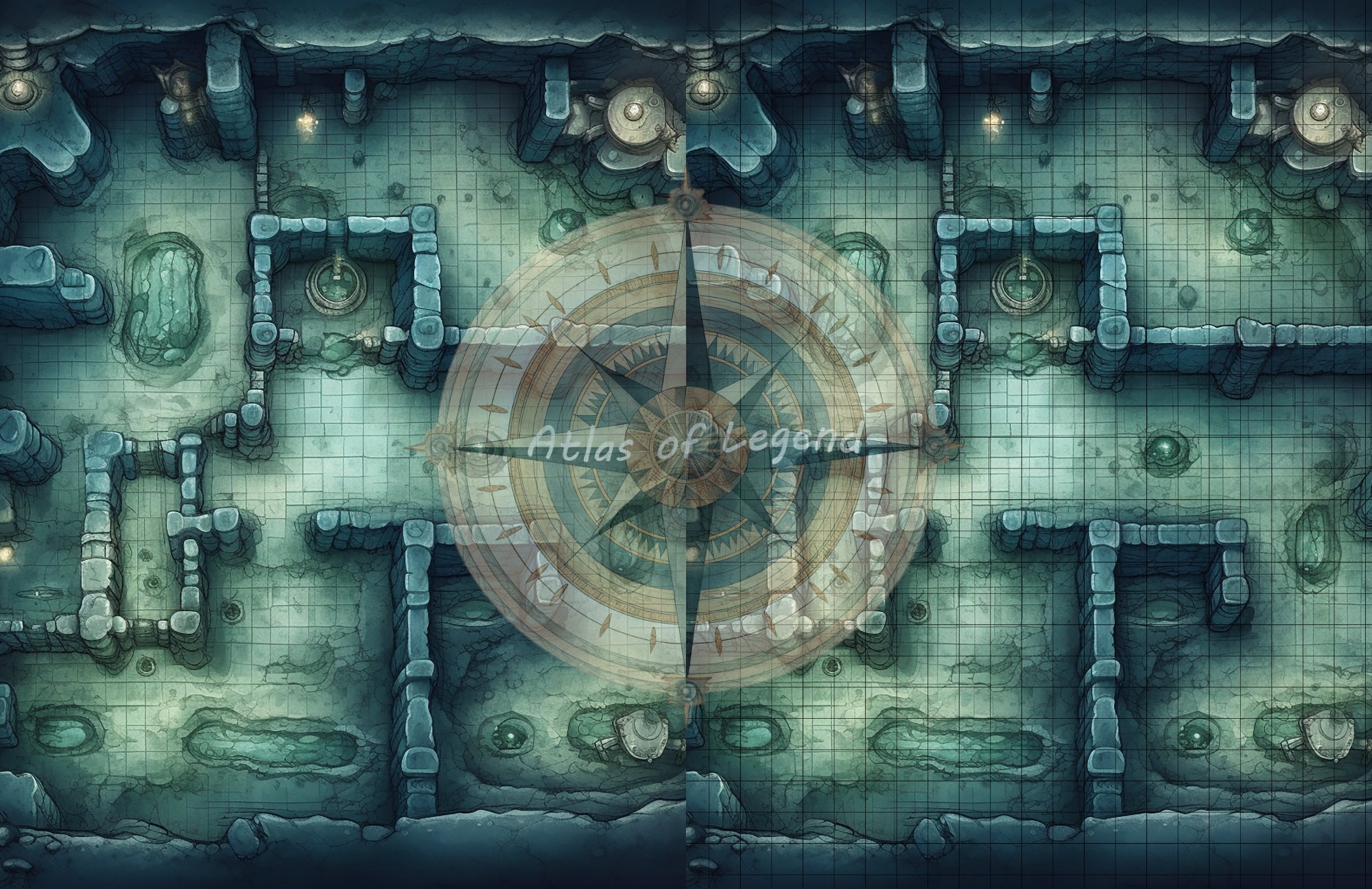 Dnd Underground Caverns Maps Bundle, 9 D&D Battlemaps, Dungeons and ...